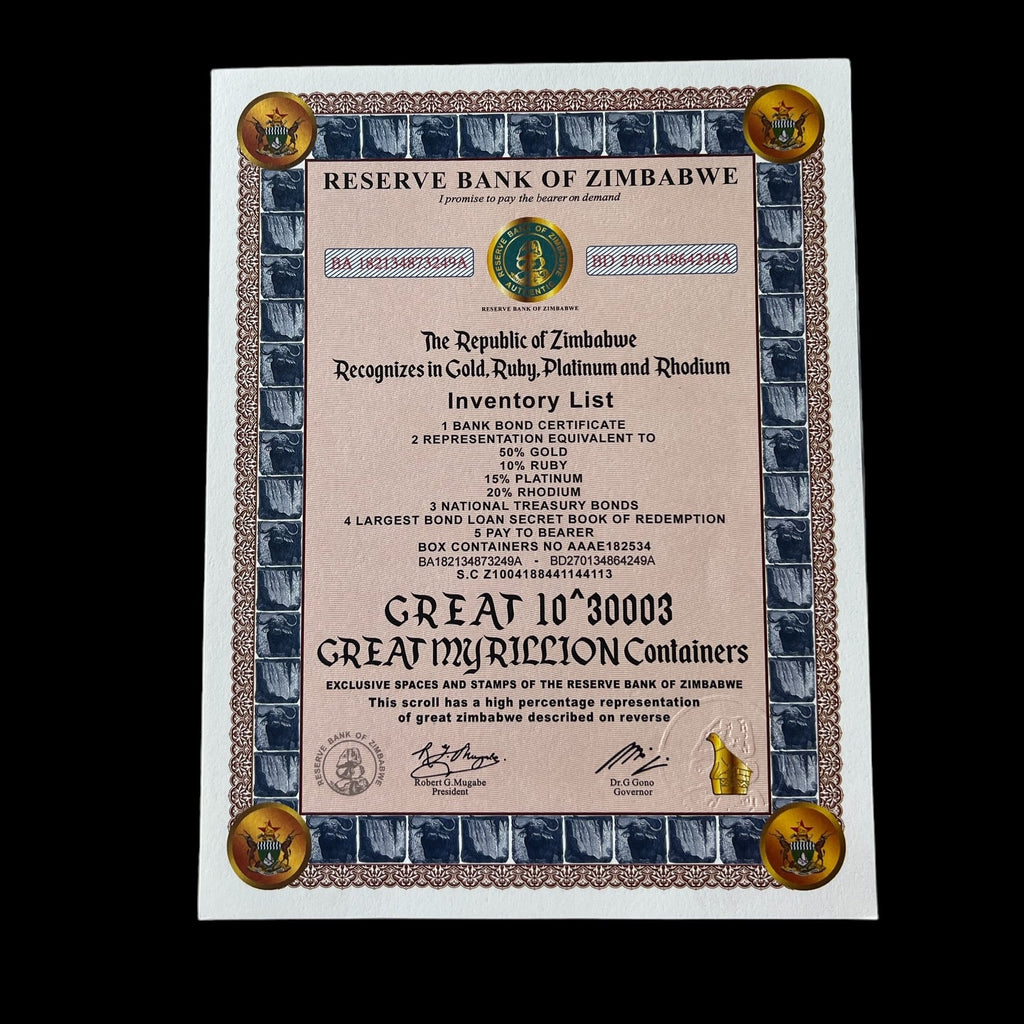 Zimbabwe Great Myrillion 10^30003 Scroll Box 200 Pcs – Lapo Numismatics